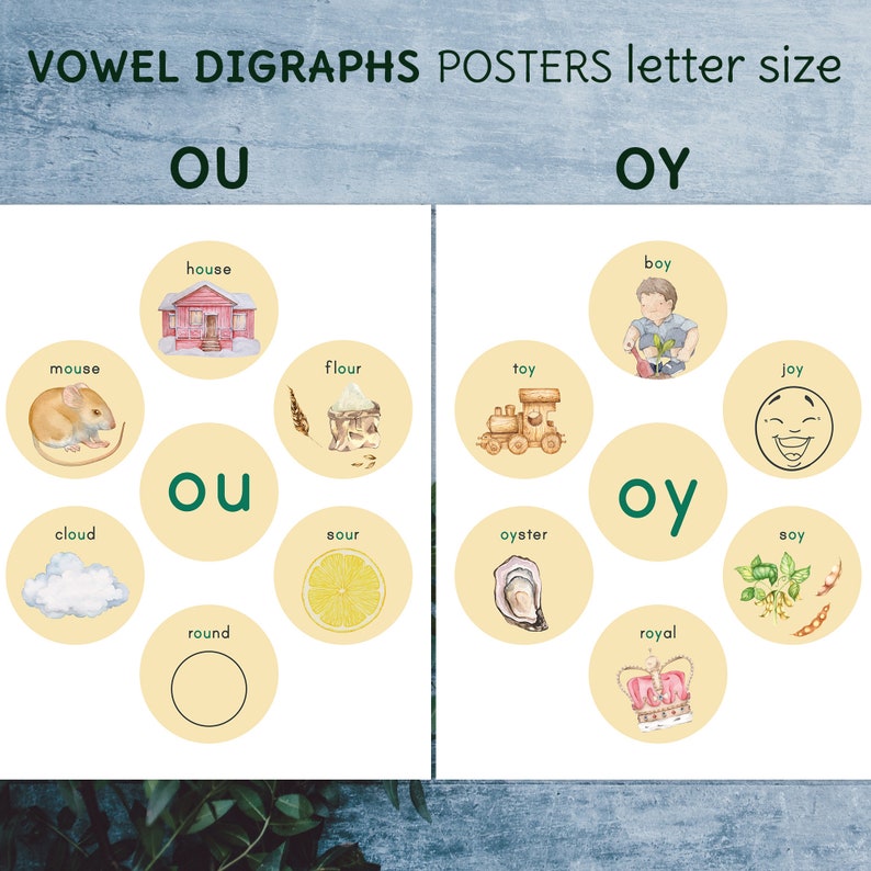 Digraph Posters. Phonogram Printable. - Etsy
