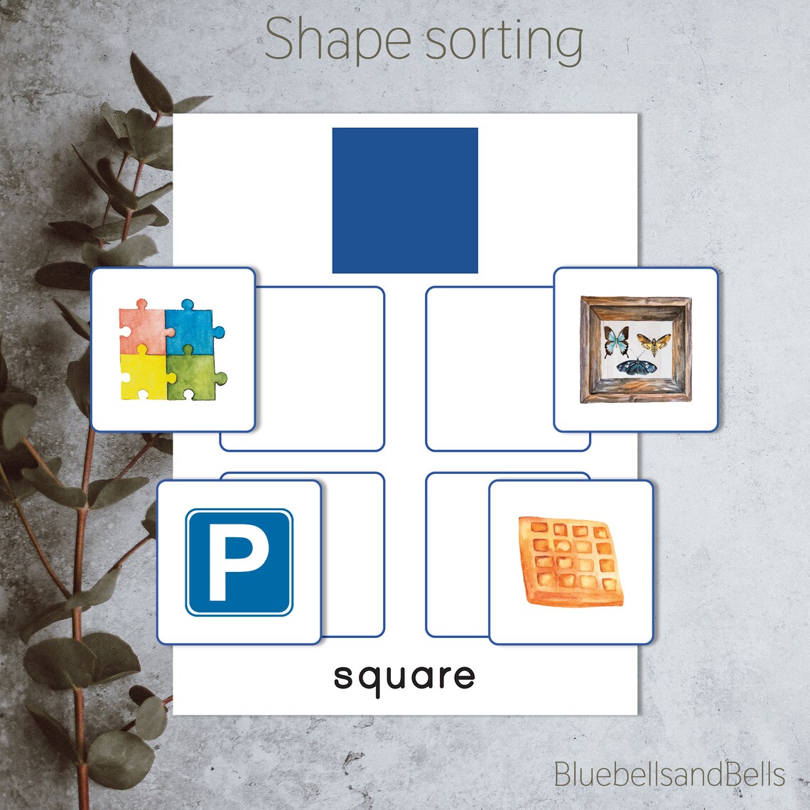 Shape Sorting Activity. Montessori Printable. - Etsy