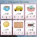 Phonics Printable CVC Word Clip Cards. Beginning Sound Printable ...