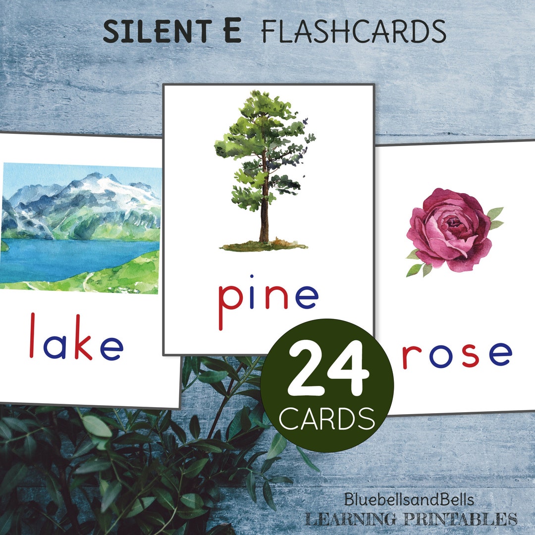 Magic E Cards. Reading Printable Flashcards. - Etsy