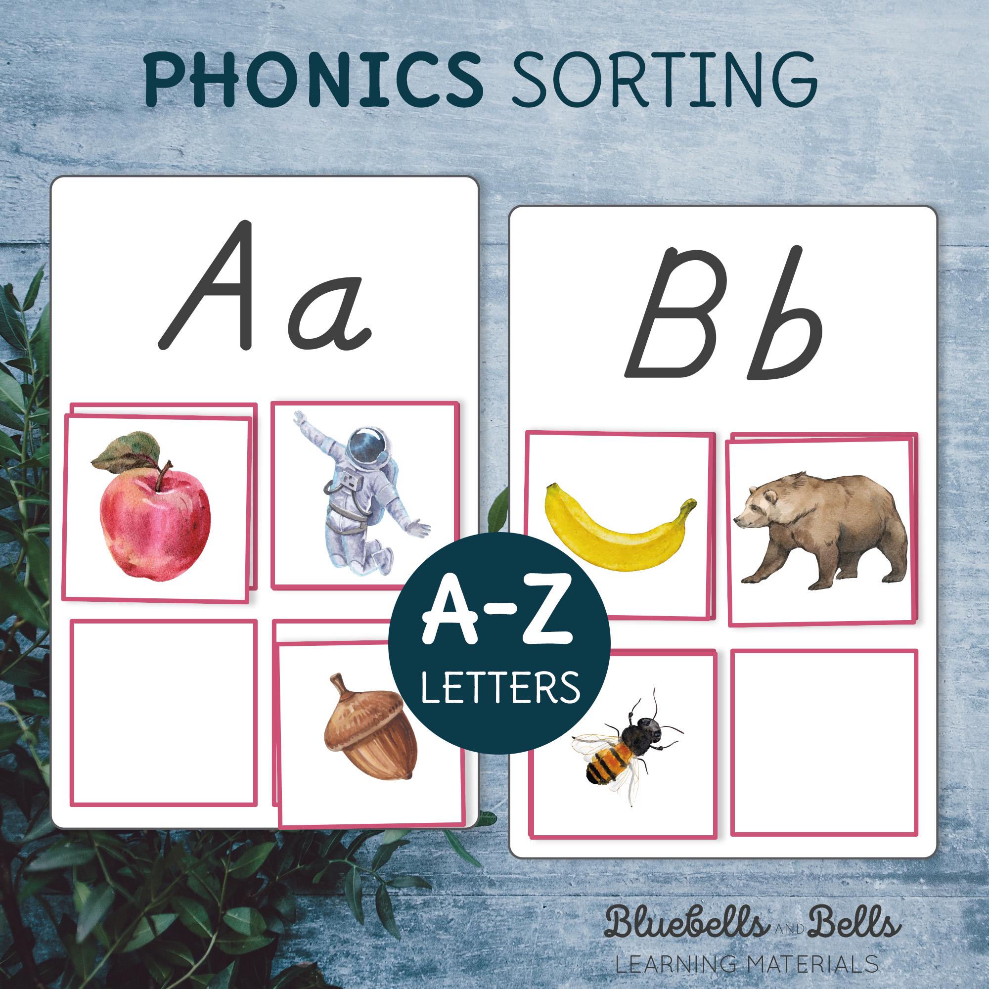 Beginning Sound Sorting Picture Cards. Montessori Phonics. - Etsy