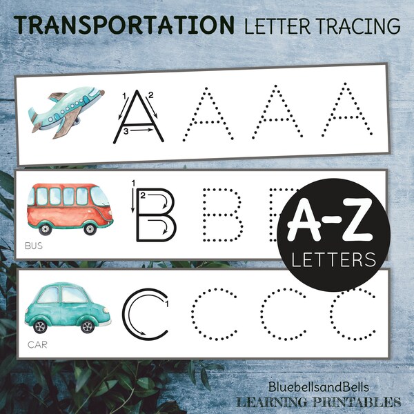 Transportation Alphabet - Etsy