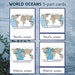 Oceans of the World 3 Part Cards. Montessori Geography Printable ...