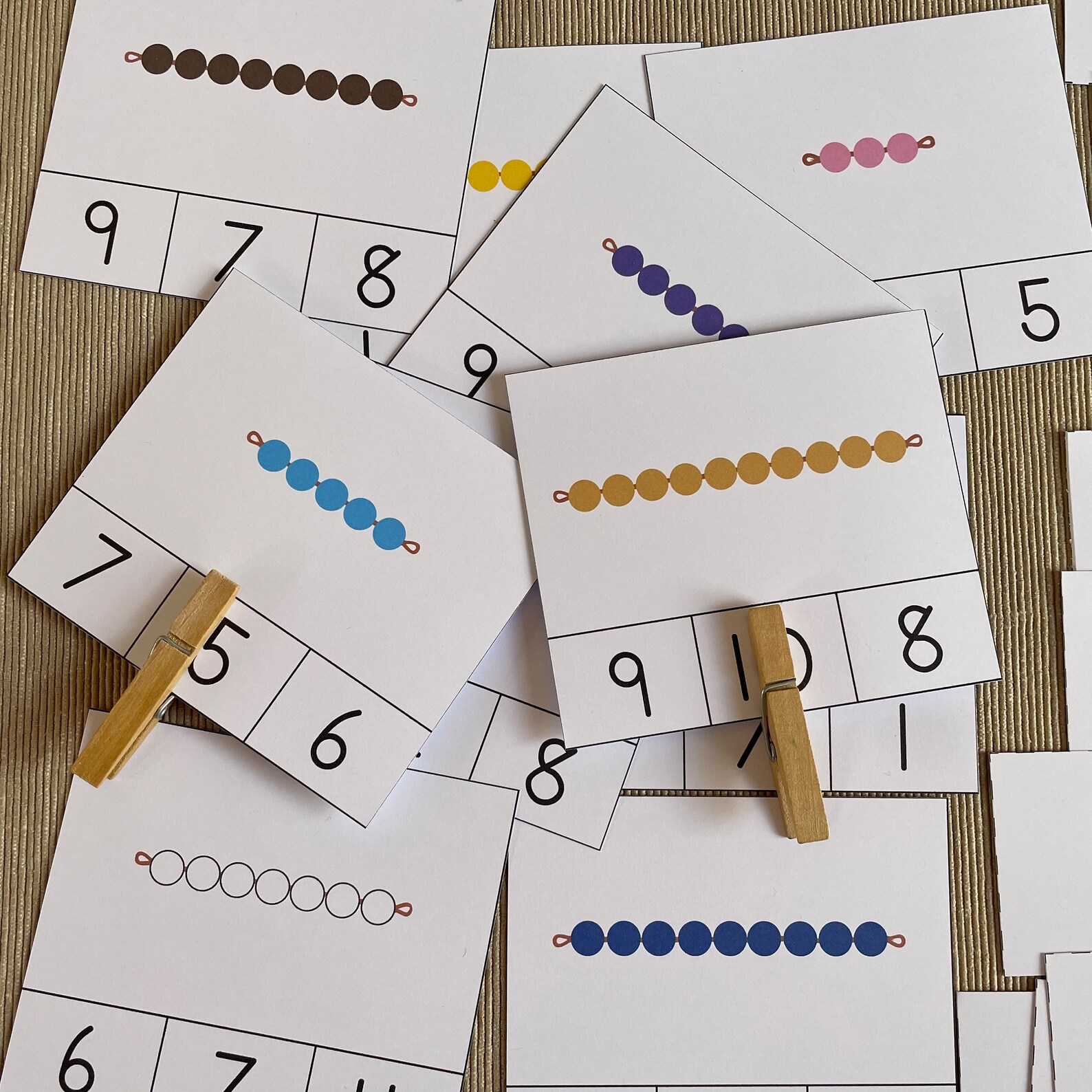 Montessori Colored Bead Stair Printables. Preschool Math Activities ...