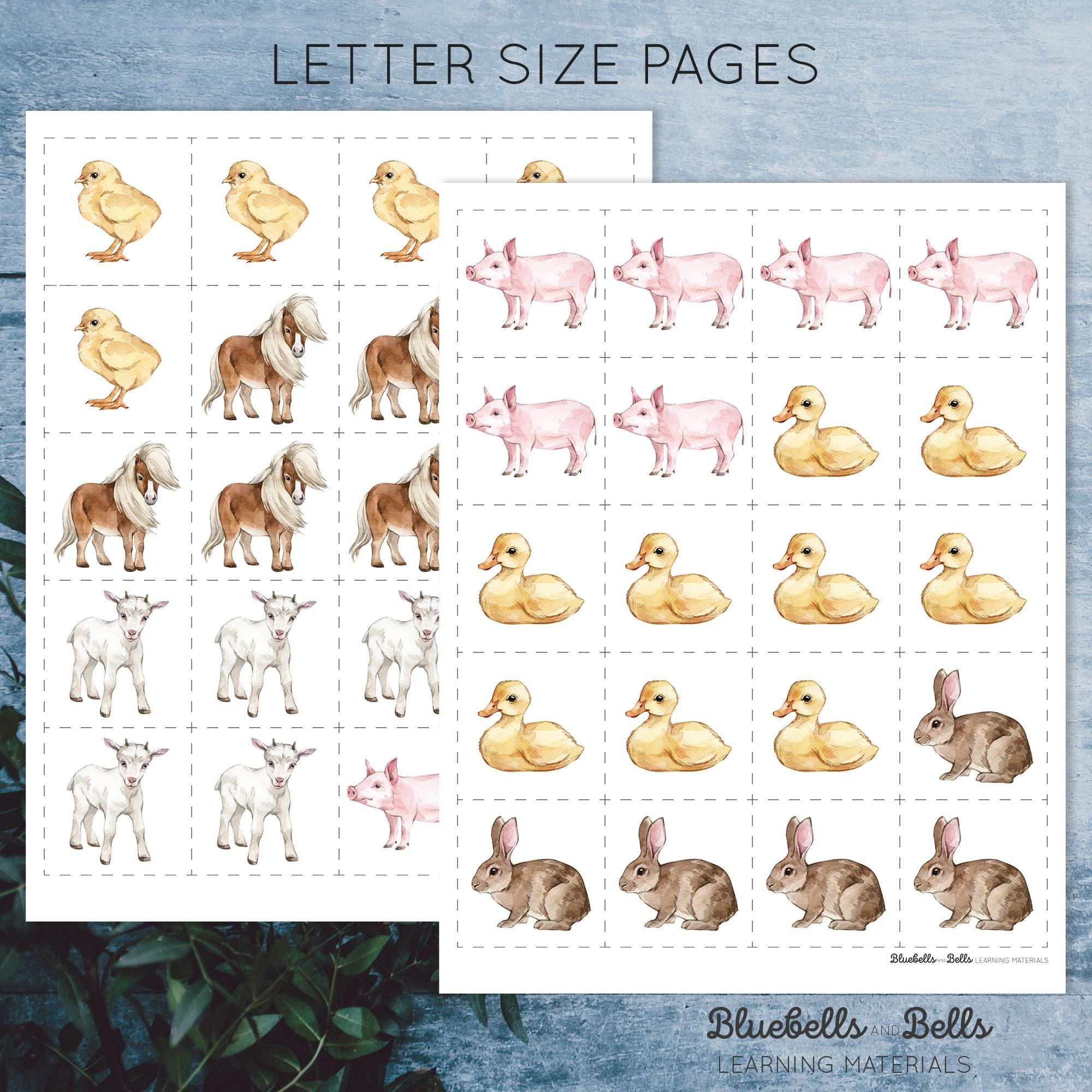 Number Chart 1-10 Printable. Farm Animal Montessori Math Counters ...