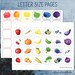 Color Matching Printable Fruits and Veggies. Toddler Sorting Activity ...