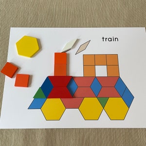 Transportation Pattern Blocks Templates. Preschool and Kindergarten ...