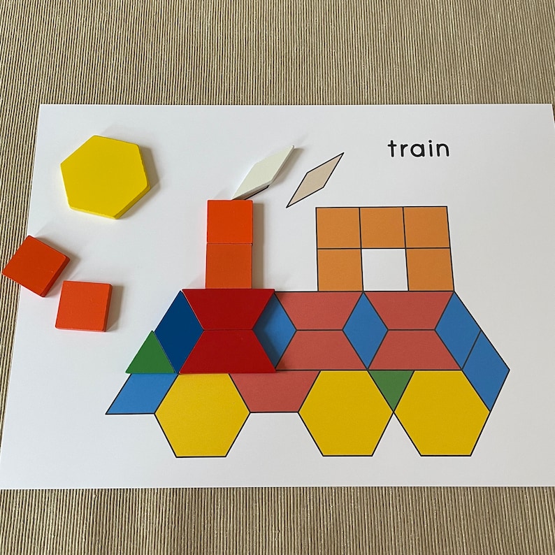 Transportation Pattern Blocks Templates. Preschool and Kindergarten ...