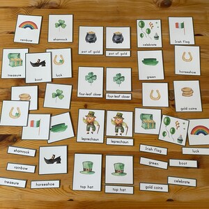St. Patrick's Day Montessori Printable 3-part Cards. Preschool and ...