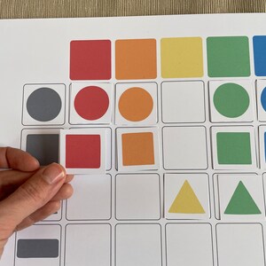 Montessori Preschool Printable Sorting Activity Color and Shape ...