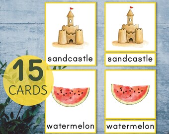 Montessori Printable Shapes Flash Cards. Preschool Matching - Etsy