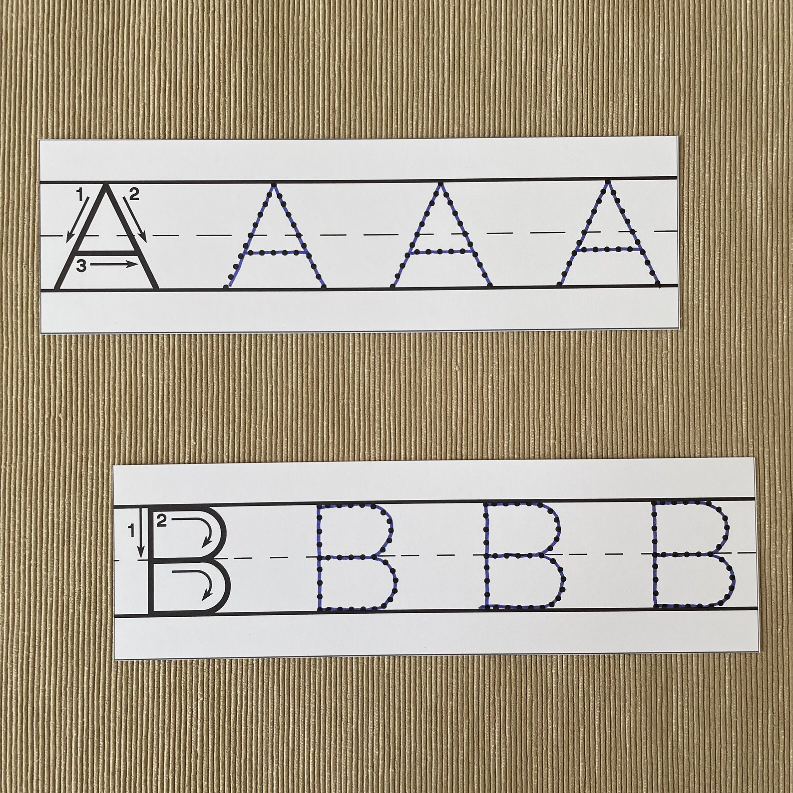Letter Tracing Worksheets Lined Uppercase. Preschool and Kindergarten ...