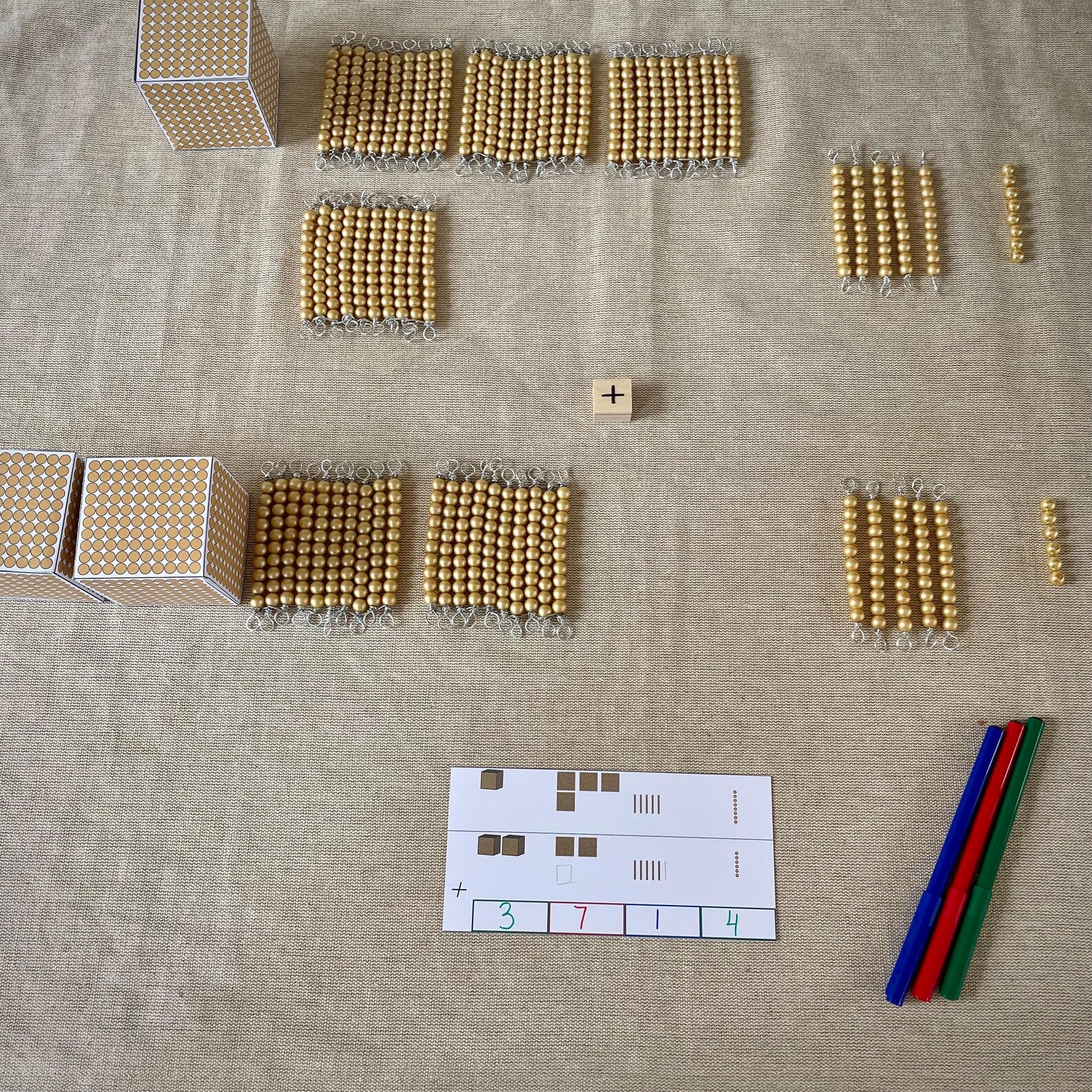 Montessori Golden Beads Addition Dynamic to 9999 Task Cards - Etsy