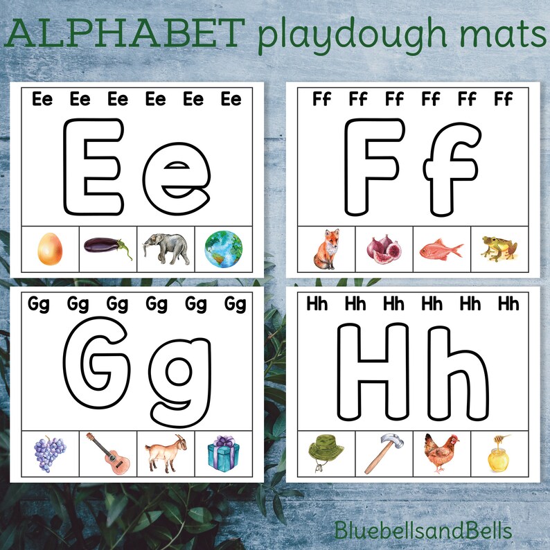 Alphabet Playdough Mats. Printable Letter Recognition Activity - Etsy