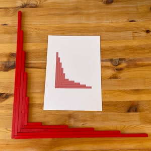 Montessori Red Rods Pattern Cards. Sensorial Extension Printable ...