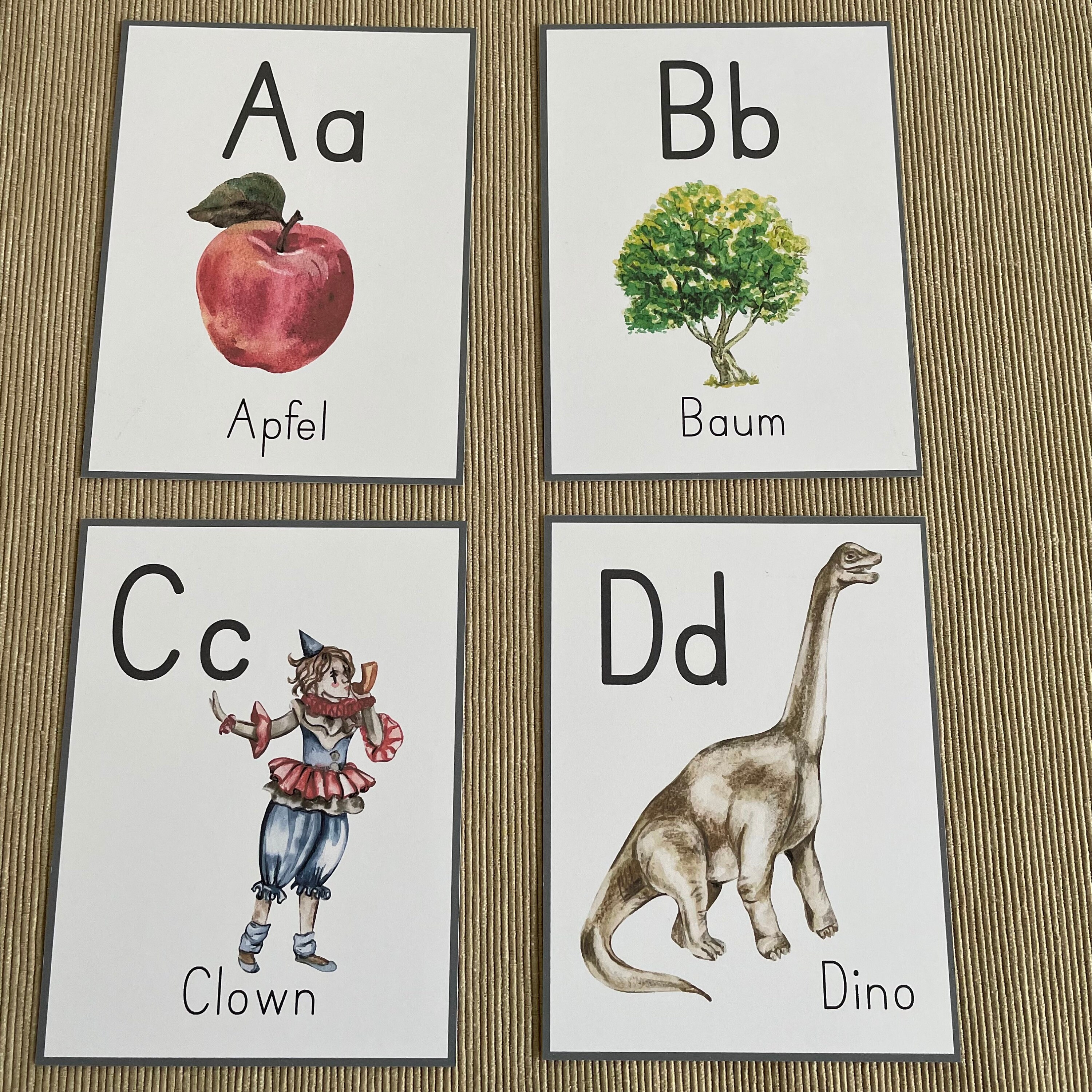 Anlaute Bildkarten. Alphabet Druckbare Lernkarten. - Etsy