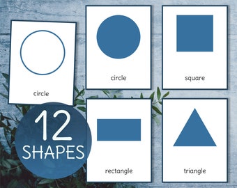 Shape Matching Flash Cards, Preschool Learning, Shapes Activity for ...