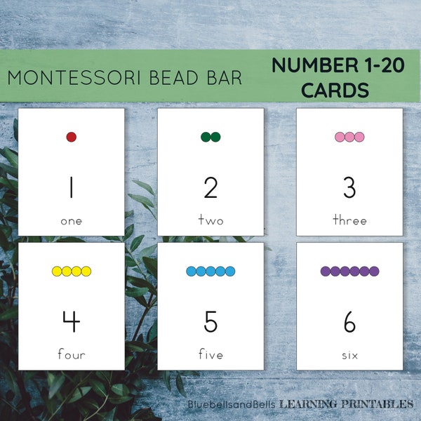 Number Flash Cards - Etsy