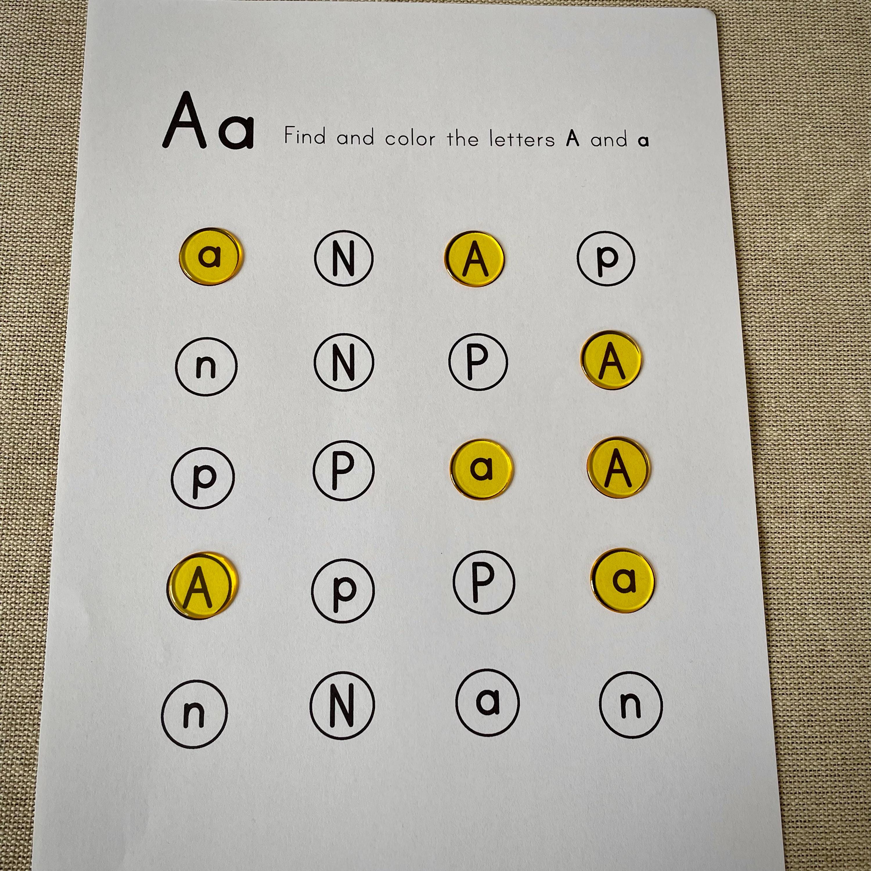Letter Recognition. Preschool Alphabet Printable. Find the Letter ...