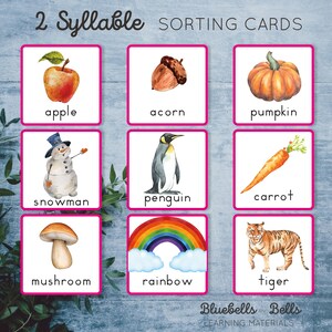 Syllable Sorting Printable Activity. Montessori Preschool and ...