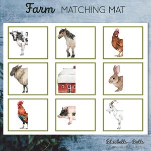 Farm Puzzle Printable. Animal Halves Matching Activity for Toddlers and ...