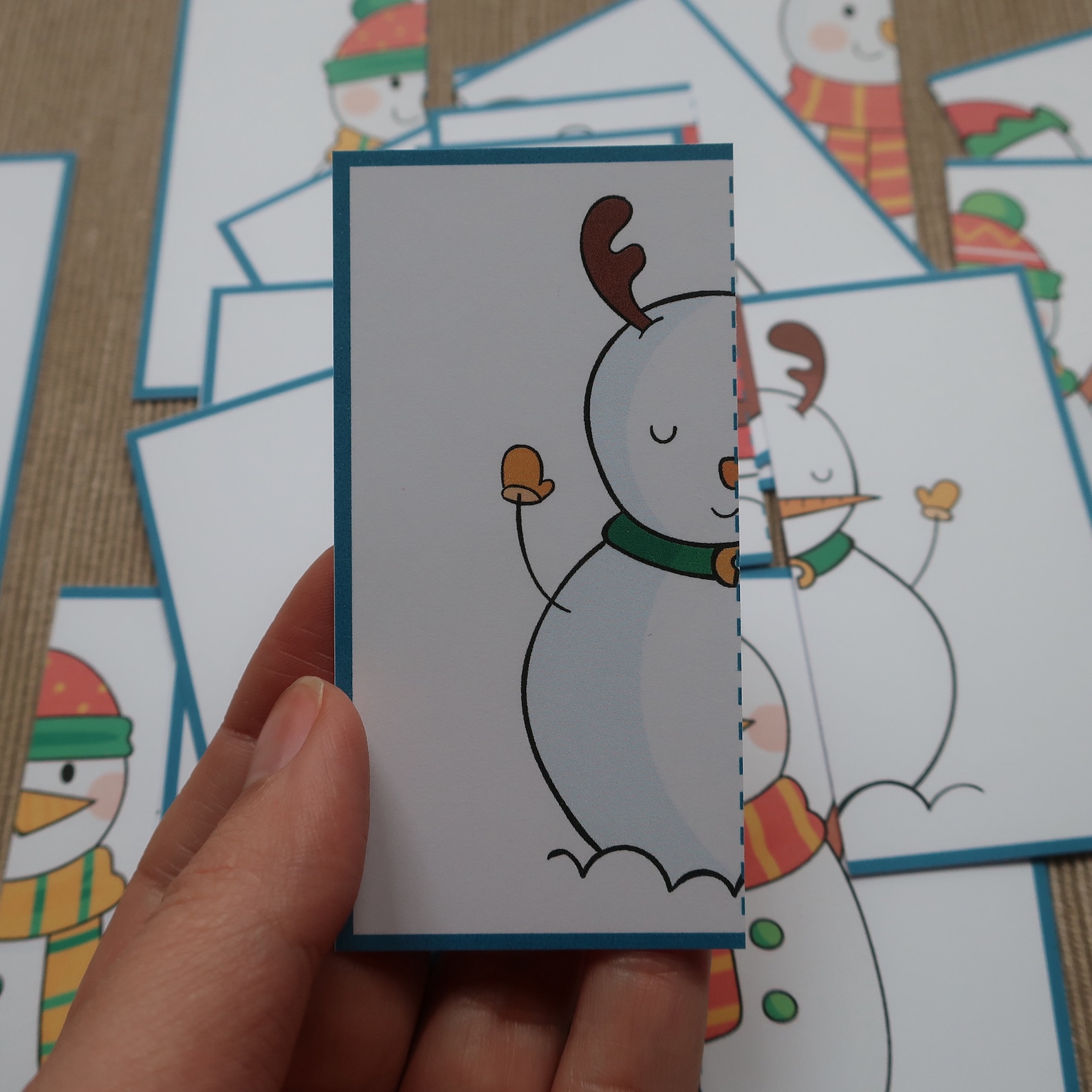 Snowman Printable Puzzles for Toddlers and Preschoolers. - Etsy