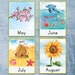 Months of the Year Cards and Poster. Digital Download. - Etsy