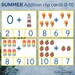 Montessori Summer Printable Addition Clip Cards. Preschool and - Etsy