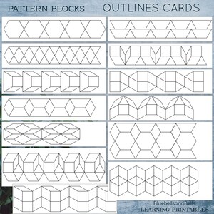 Pattern Blocks Templates Repeating Pattern. Shape Matching Activity for ...