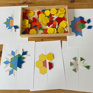 Pattern Blocks Templates Flower Symmetry. Kindergarten and Preschool ...
