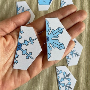 Montessori Preschool Winter Printable Snowflake Symmetry Activity ...