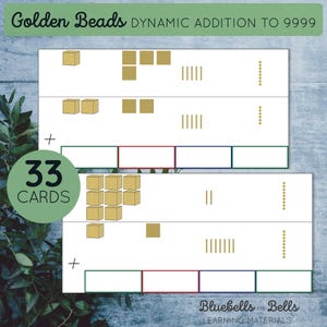 Montessori Golden Beads Addition Dynamic to 9999 Task Cards - Etsy