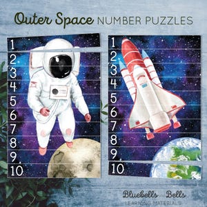 Outer Space Number Sequence 1-10 Printable Activity. Planets Preschool ...