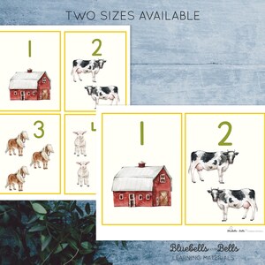 Farm Animal Number 1-10 Flash Cards. Toddler Watercolor Printable ...
