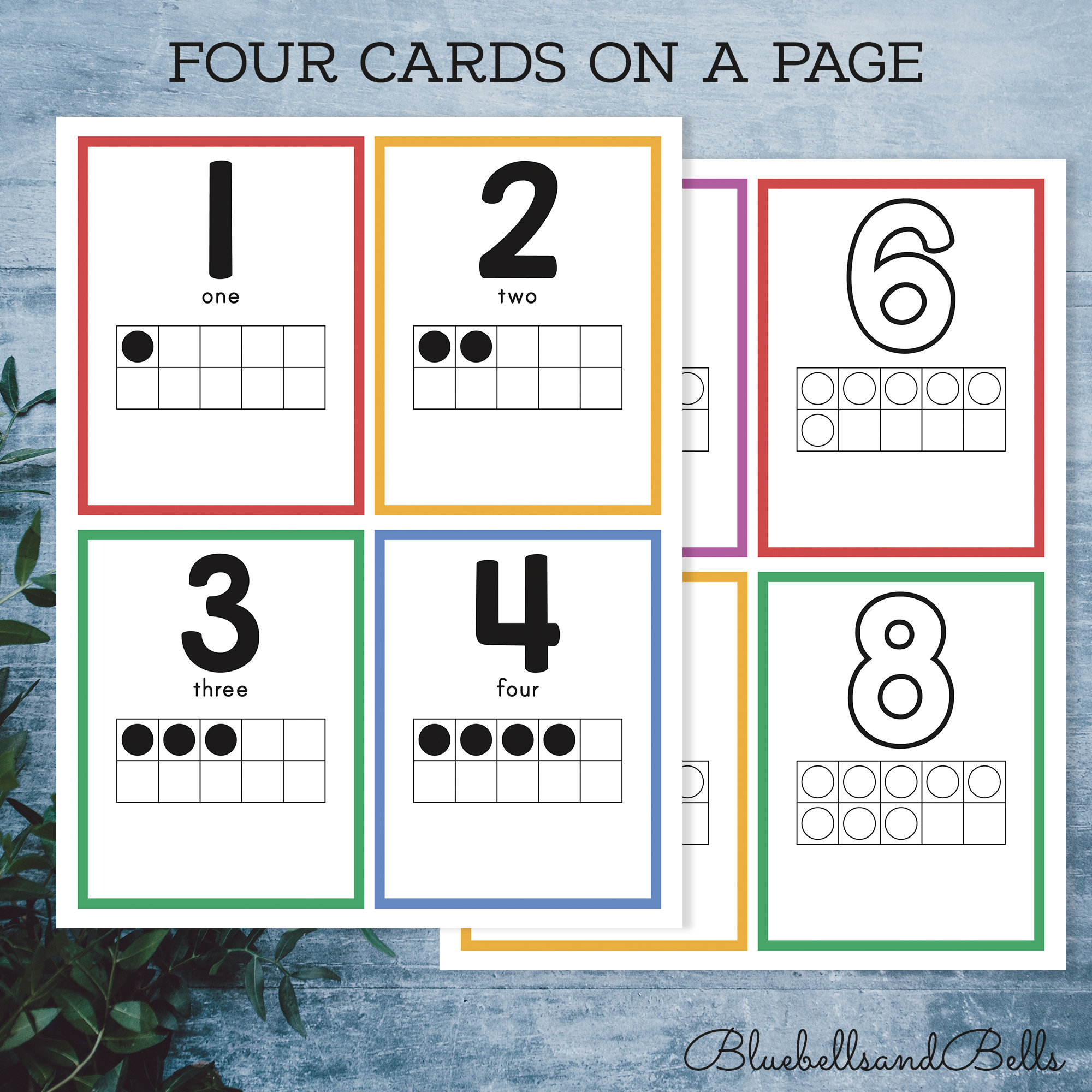 Ten Frames Flash Cards Playdough Mats Count and Clip Cards. - Etsy