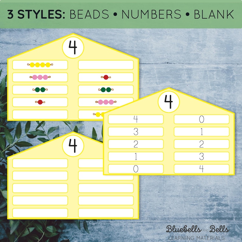 Montessori Bead Addition Activity. Montessori Printable Math Bead ...