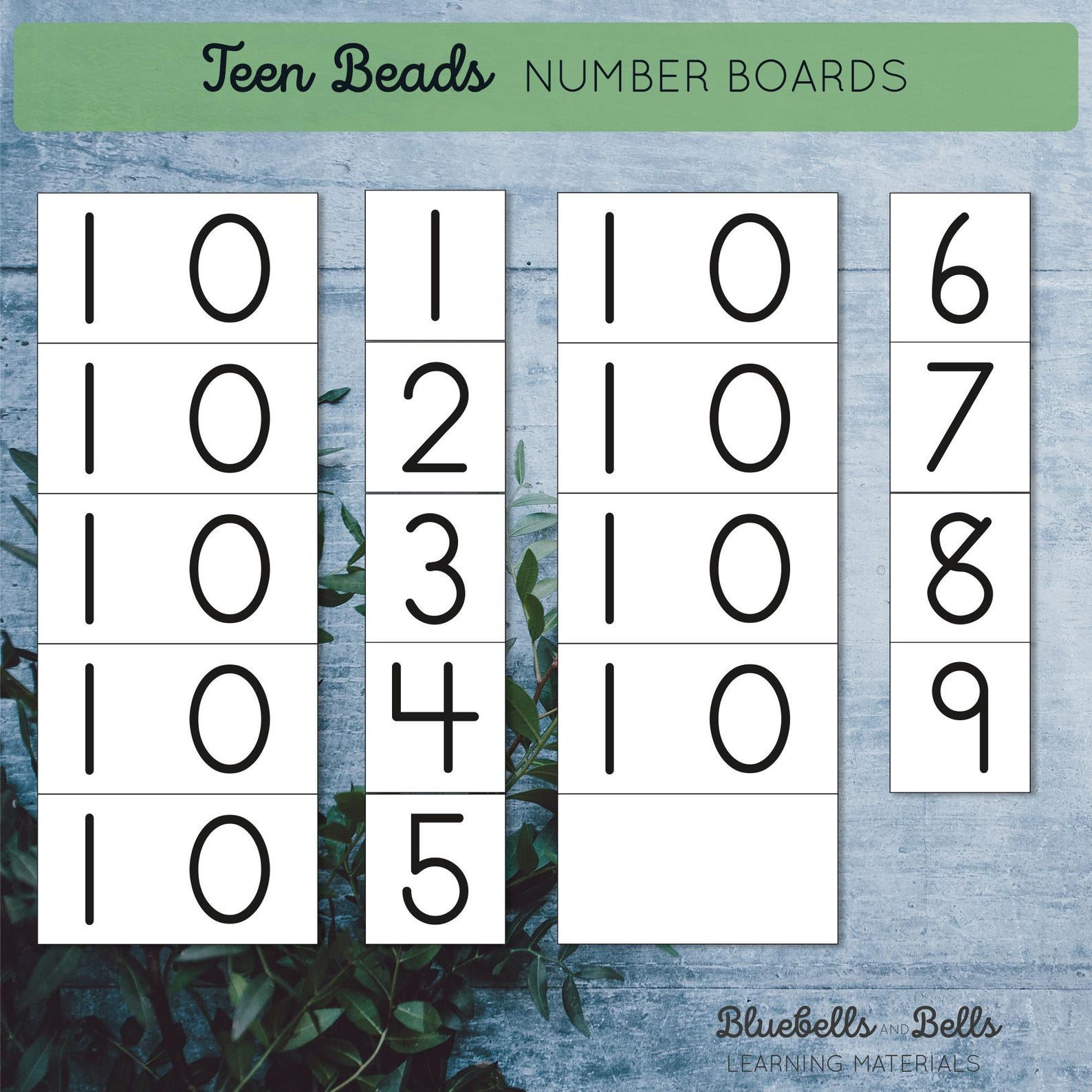 Montessori TEEN Beads and Boards Printable Cards and Worksheets - Etsy