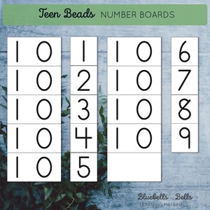 Montessori TEEN Beads and Boards Printable Cards and Worksheets - Etsy