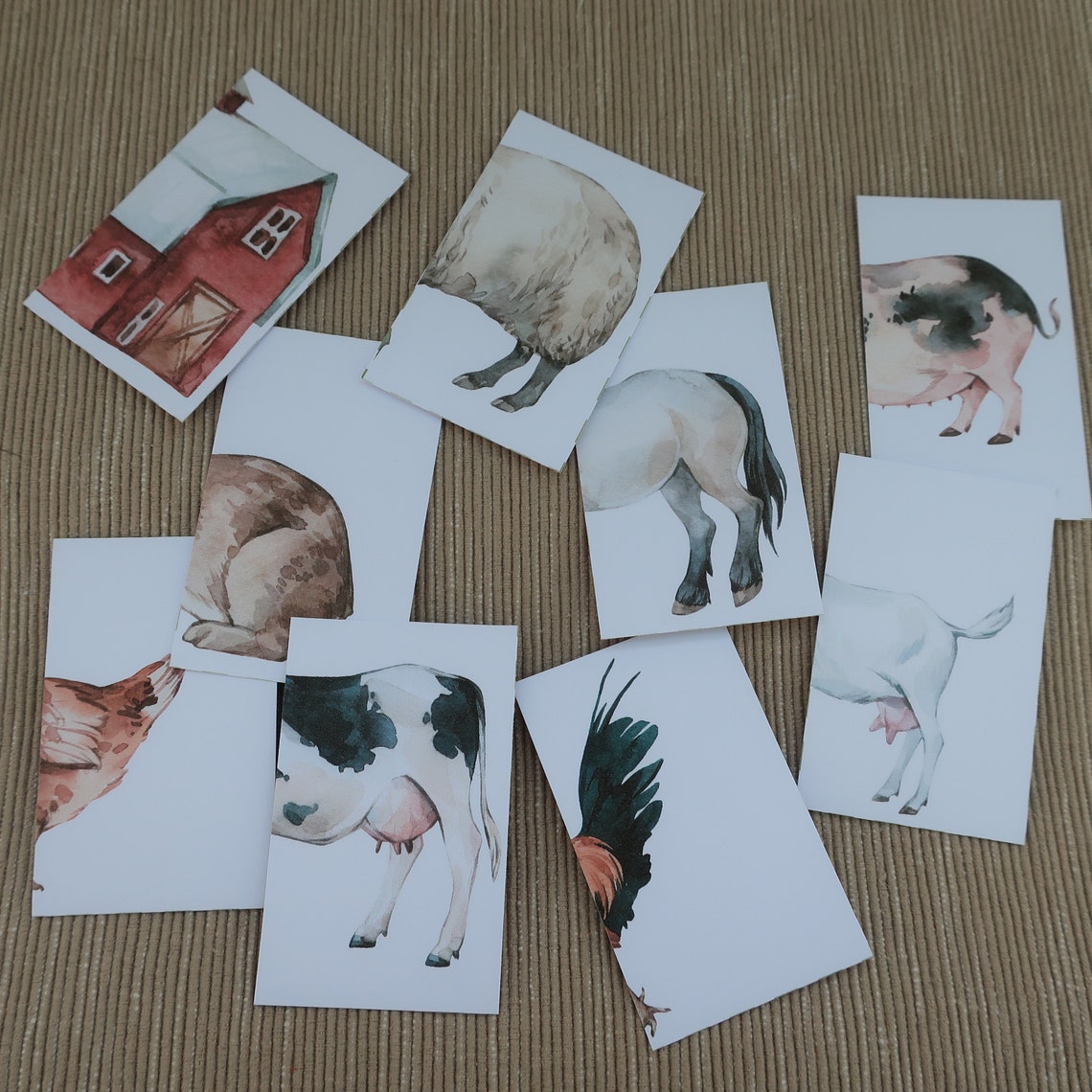 Farm Puzzle Printable. Animal Halves Matching Activity for - Etsy