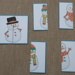 Snowman Printable Puzzles for Toddlers and Preschoolers. Winter ...