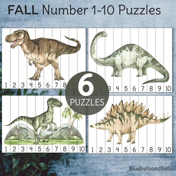 Dinosaur Puzzle - Etsy