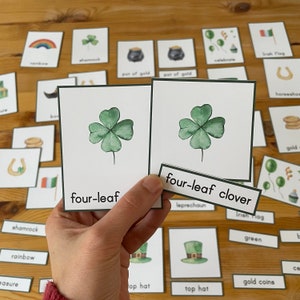 St. Patrick's Day Montessori Printable 3-part Cards. Preschool and ...