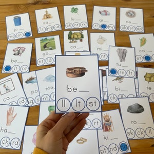 Ending Blend CVCC Clip Cards. Kindergarten and Preschool Phonics ...