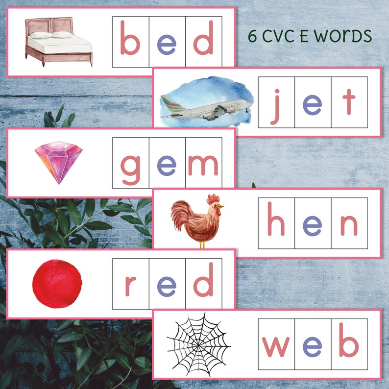 Montessori Printable Moveable Alphabet and CVC Word Matching - Etsy