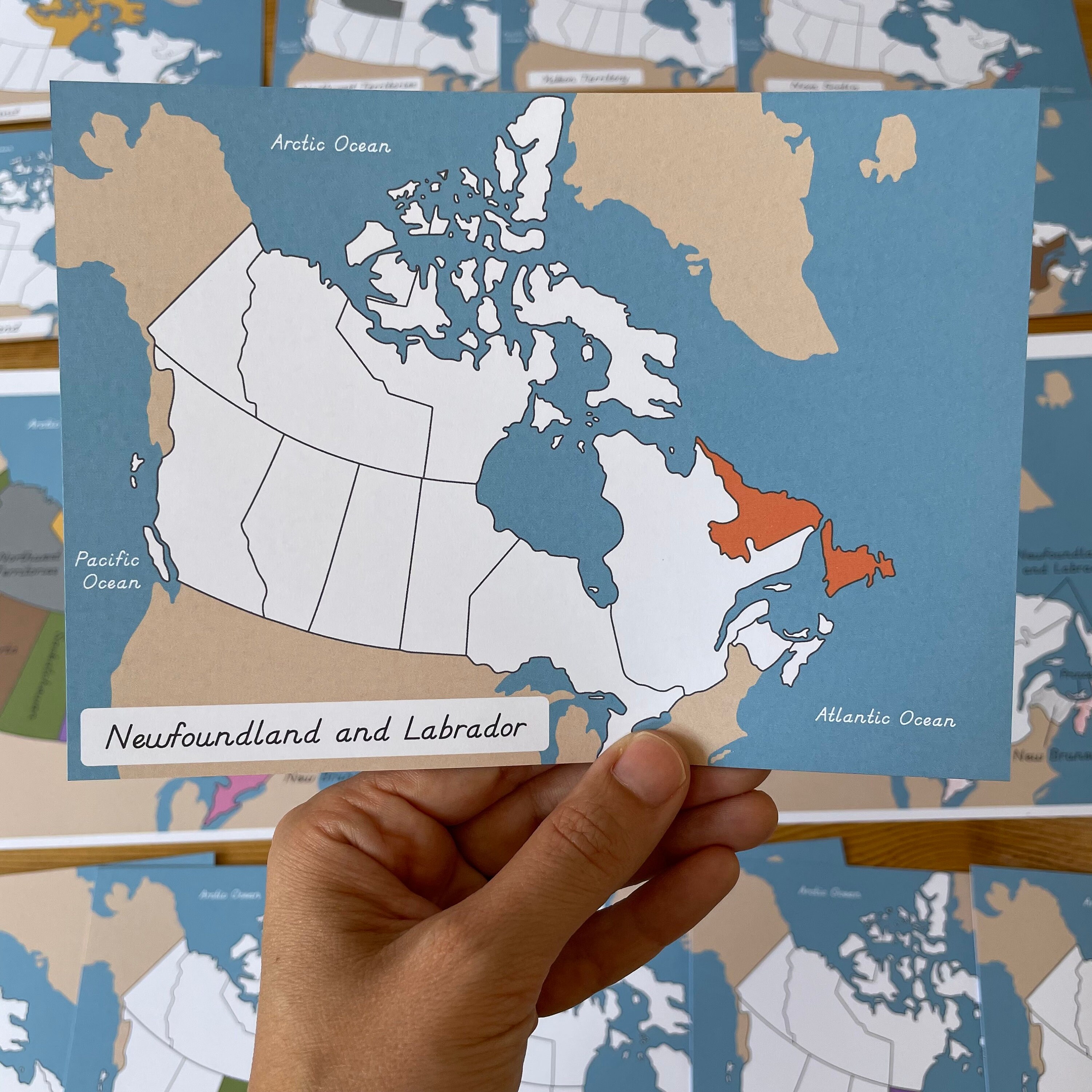 Canada Montessori Maps Provinces and Territories Cards. - Etsy