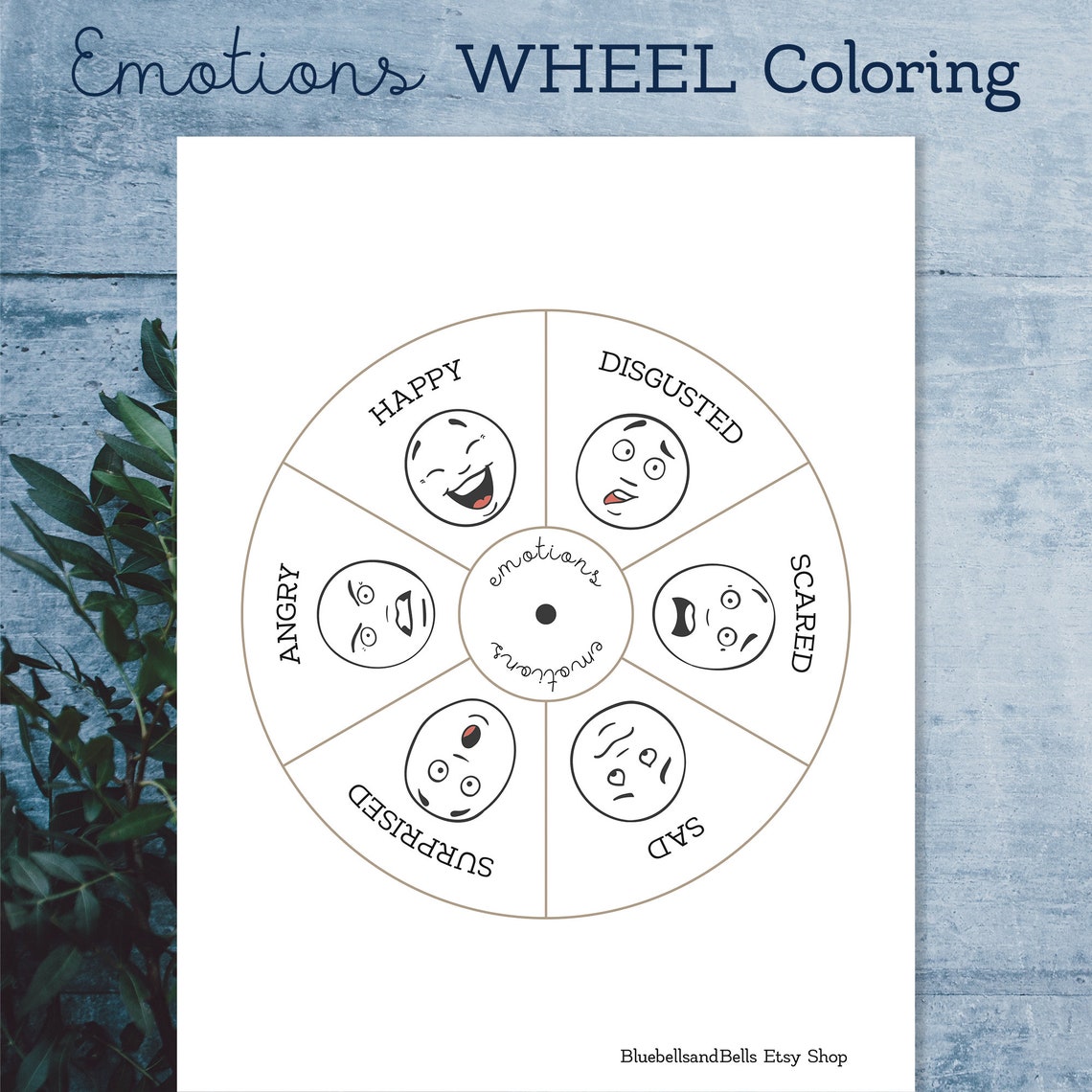 Emotions Cards and Wheel Printable. | Etsy