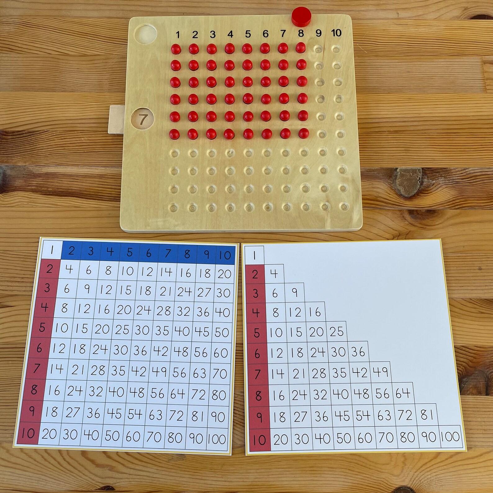 Montessori Multiplication Board Printable Charts, Booklets, Worksheets ...