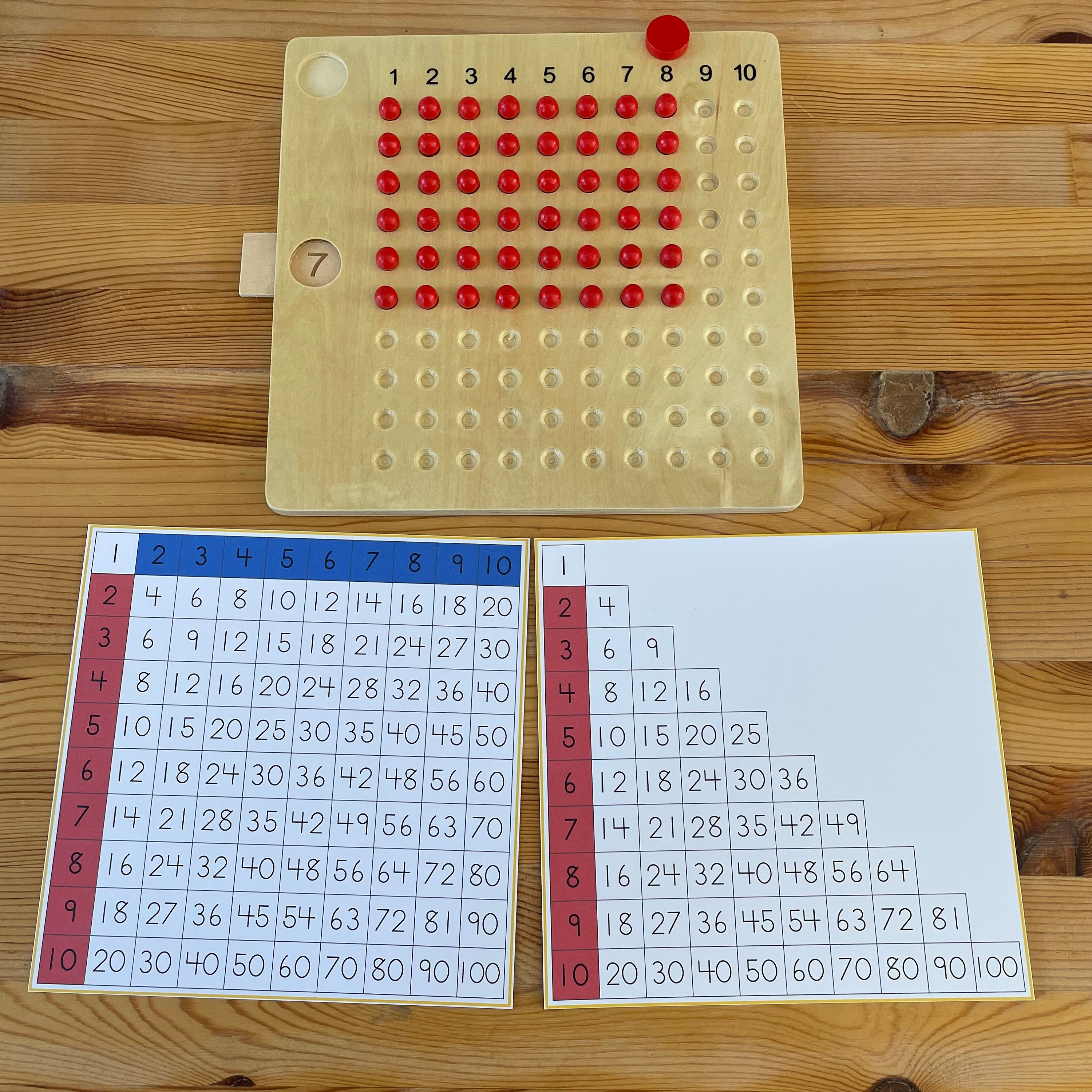 Montessori Multiplication Board Printable Charts, Booklets, Worksheets ...