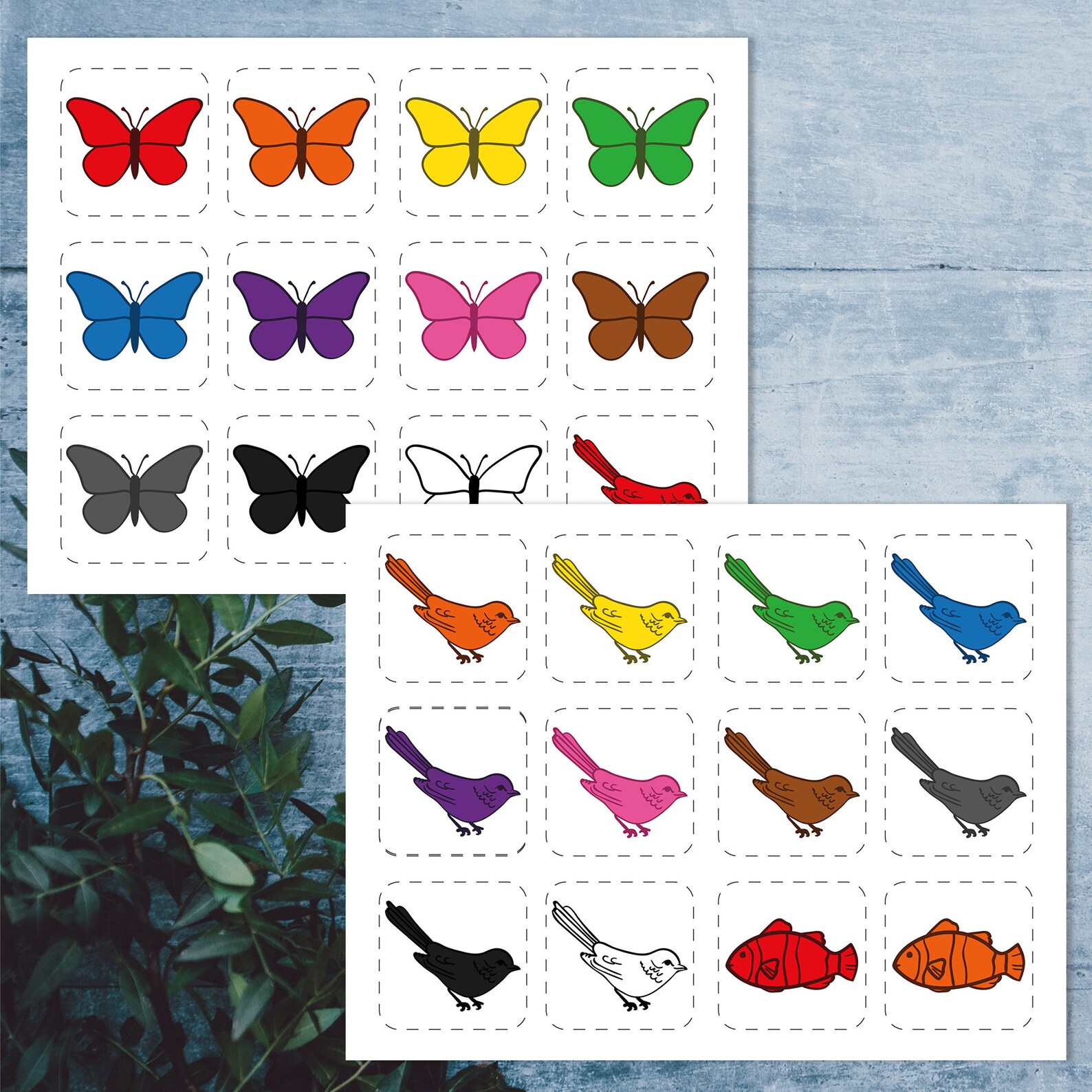 Color Matching Printable. Toddler Sorting Activity. Preschool Color ...