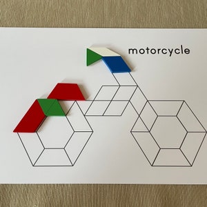 Transportation Pattern Blocks Templates. Preschool and Kindergarten ...
